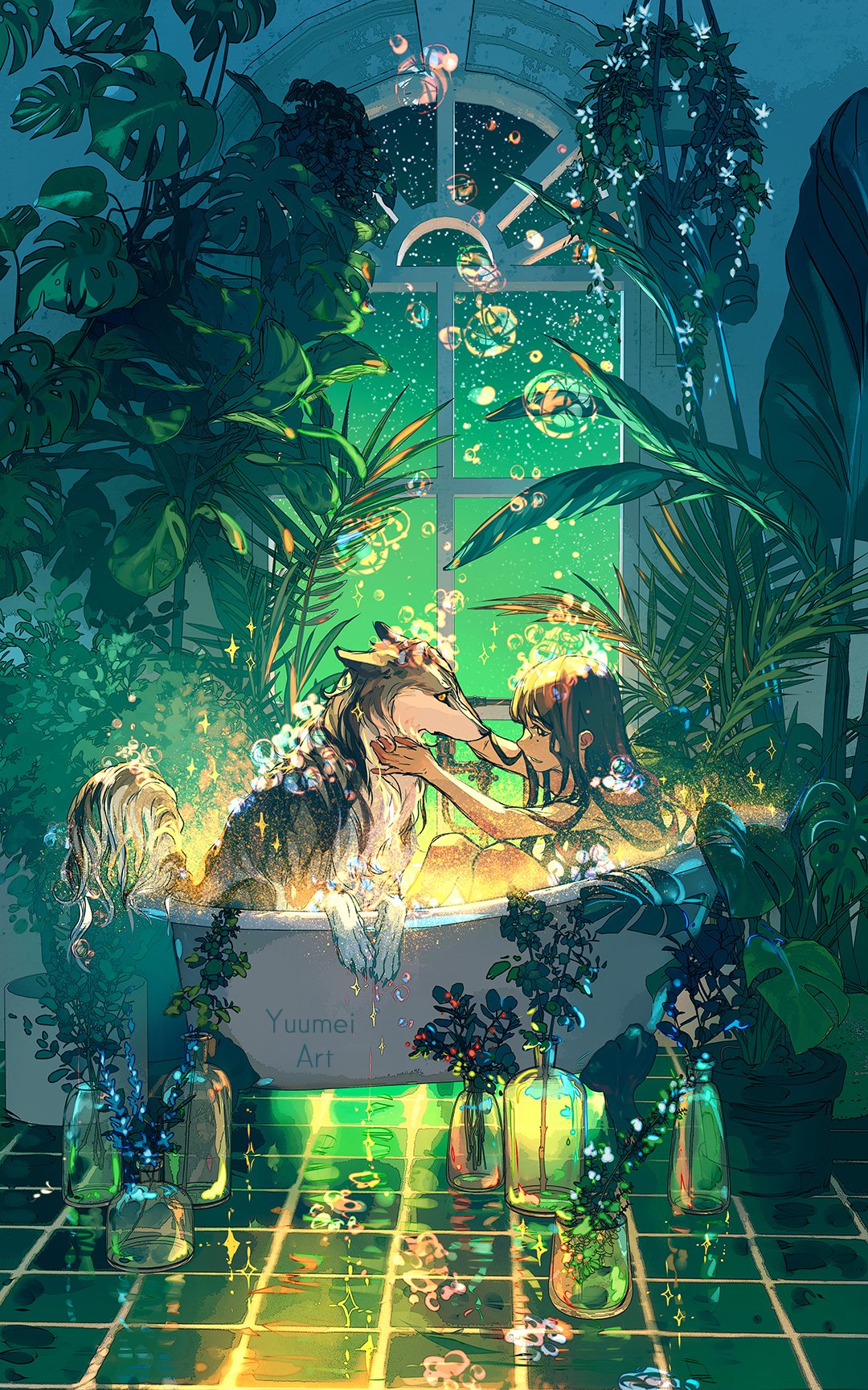 Yuumei on Twitter: "My dream bath. My dog's nightmare. https://t.co/o8MIew38RV" / Twitter