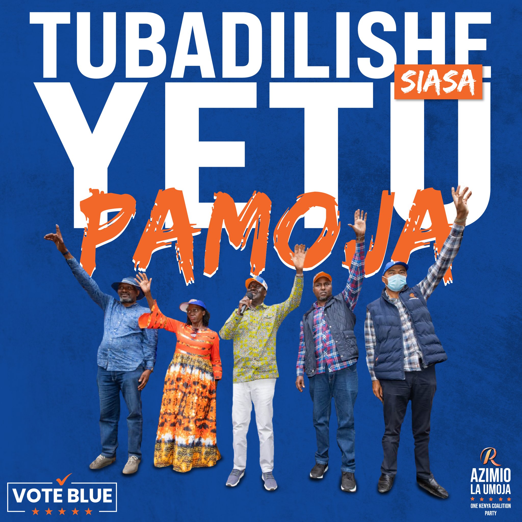 Raila Odinga on Twitter: "Mustakabali wa Kenya ipo mikononi mwetu. #Inawezekana #VoteBlue https ...