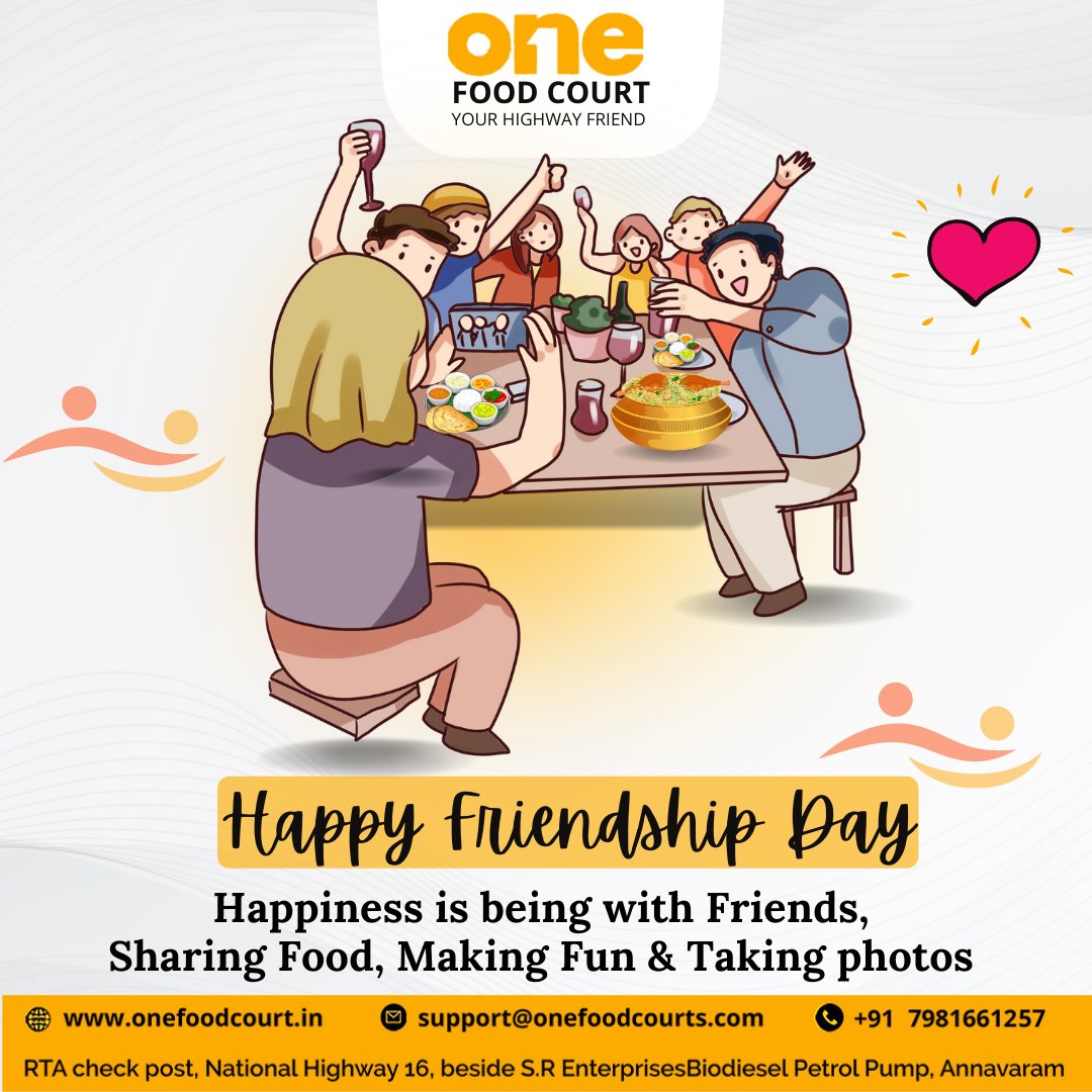 Sharing Food With Friends Cartoon