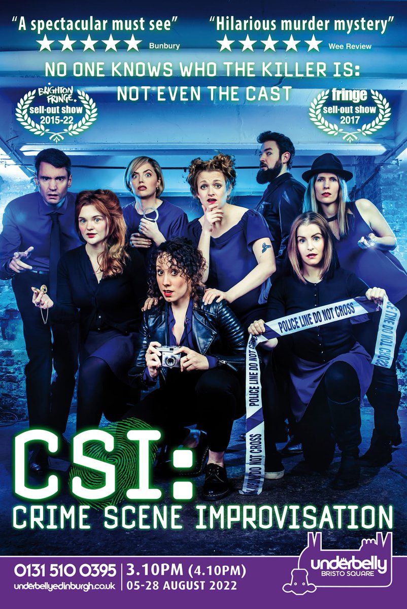 Crime Scene Impro on Twitter: "Today 3:10pm. Ermintrude 🐄 (venue 302). Mirth meets murder in the ...