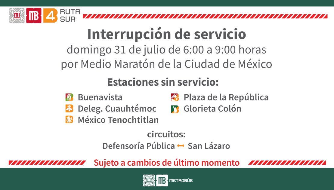 Fuerza Informativa Azteca on Twitter: "🔴#ATENCIÓN | Con motivo del Medio Maratón de la #CDMX ...