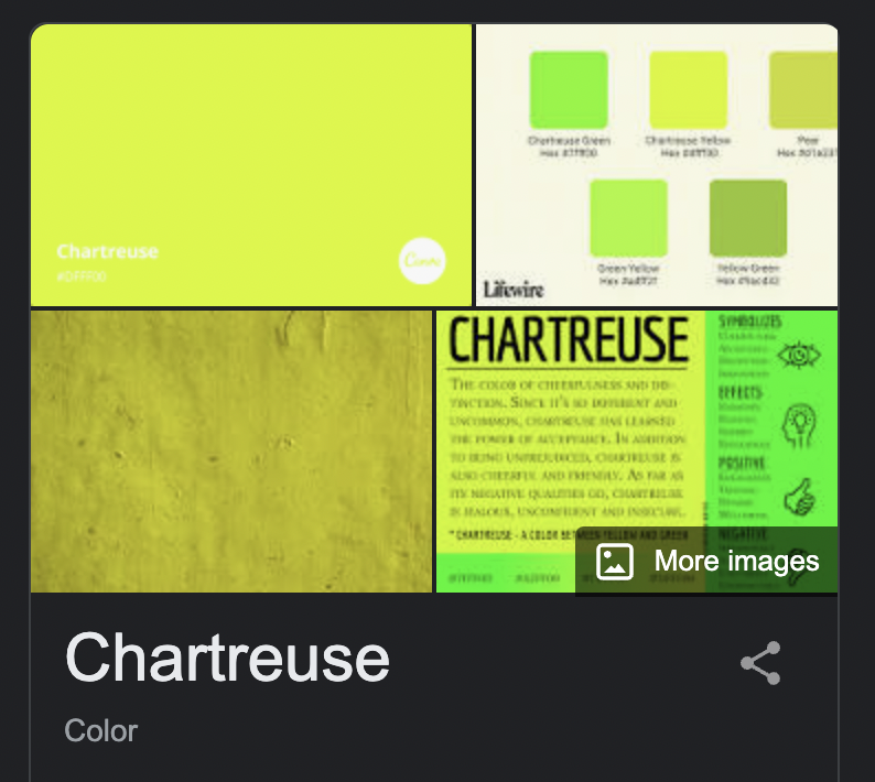 Chartreuse Green Color