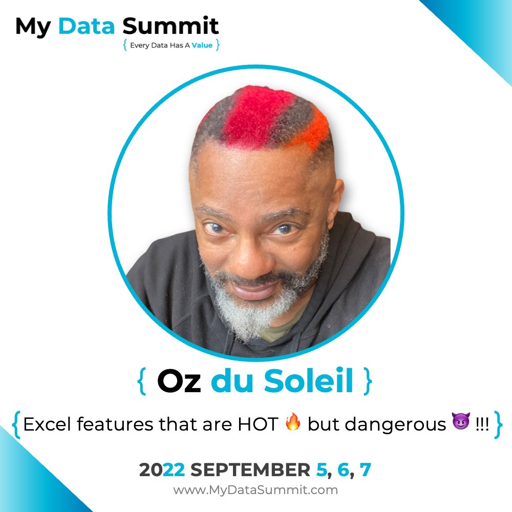 My Data Summit on Twitter: "@OzExcel talks about My Data Summit... Don’t forget to grab you ...