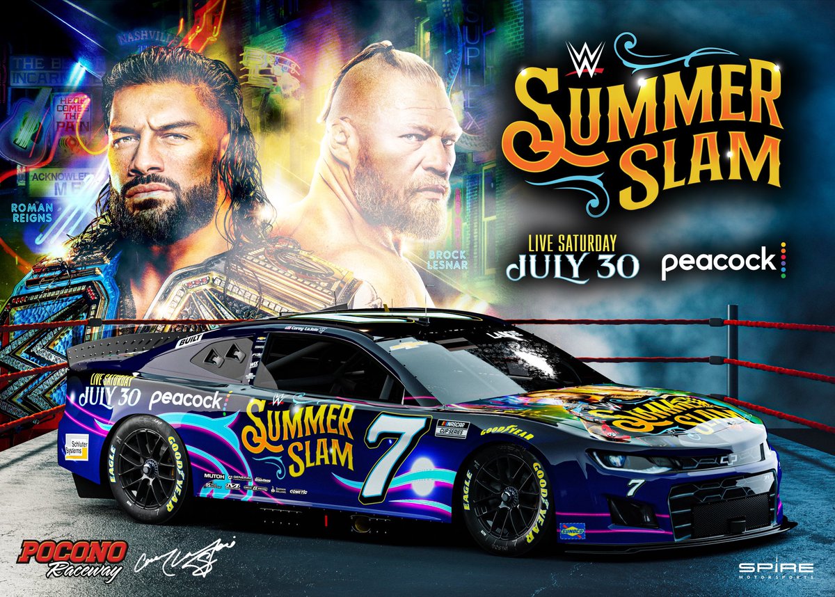 [Spire Motorsports] Corey LaJoie's WWE Summer Slam scheme for this ...
