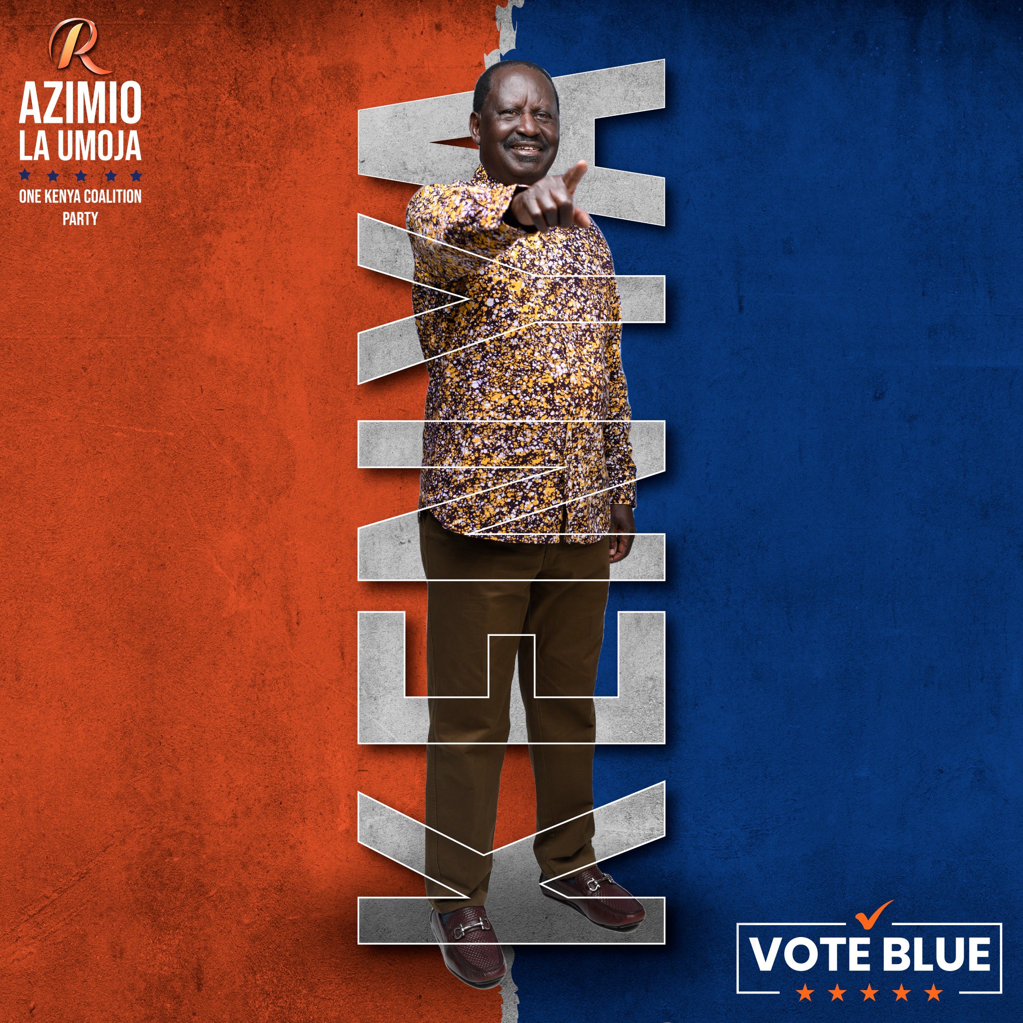 Raila Odinga on Twitter: "You, and you and you. All of us. The country needs us all to #VoteBlue ...