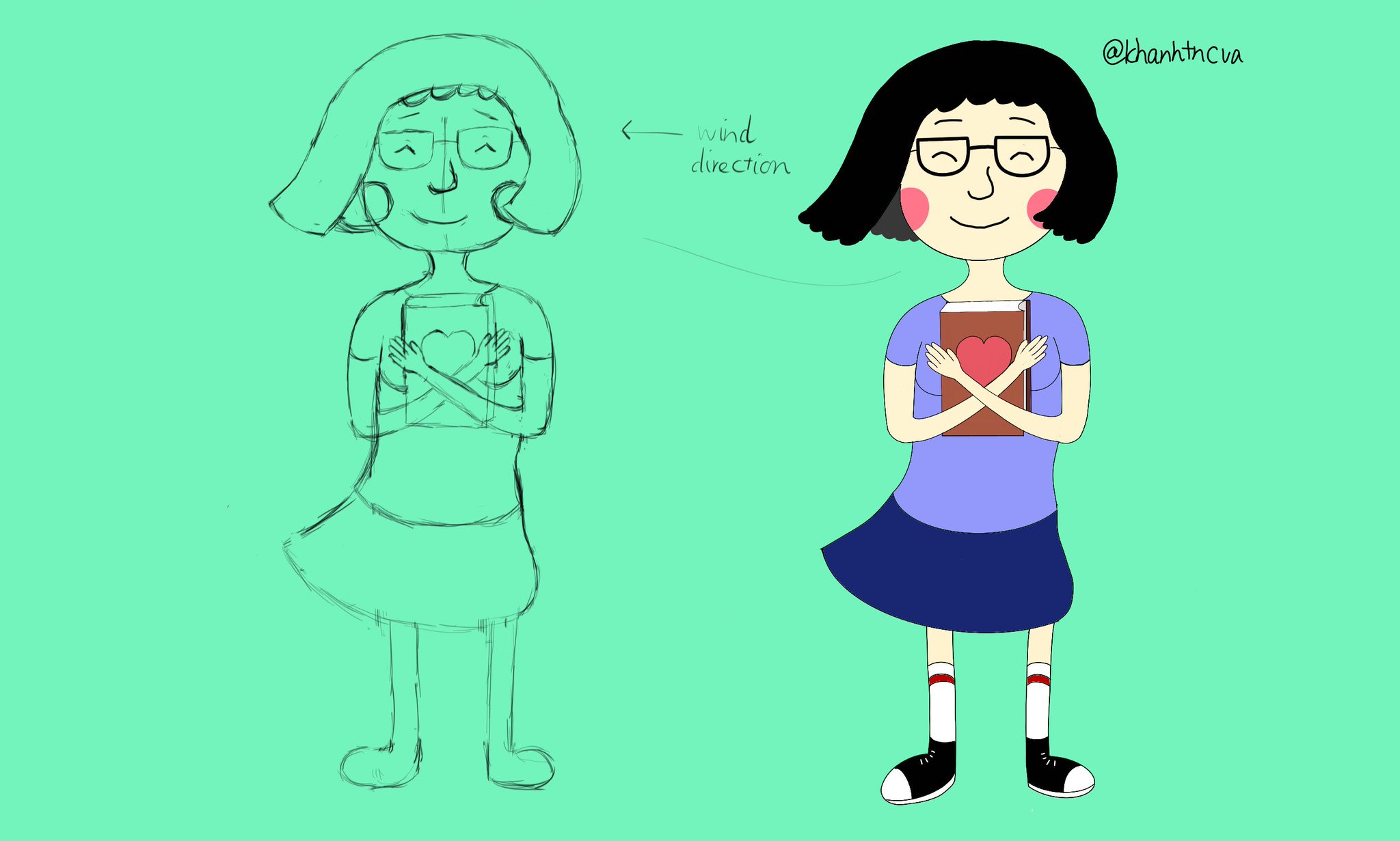 Khanh Tran #100Devs 🇺🇦 on Twitter: "Sketched a prototype of Tina Belcher aka. #100Devs' bad-code ...