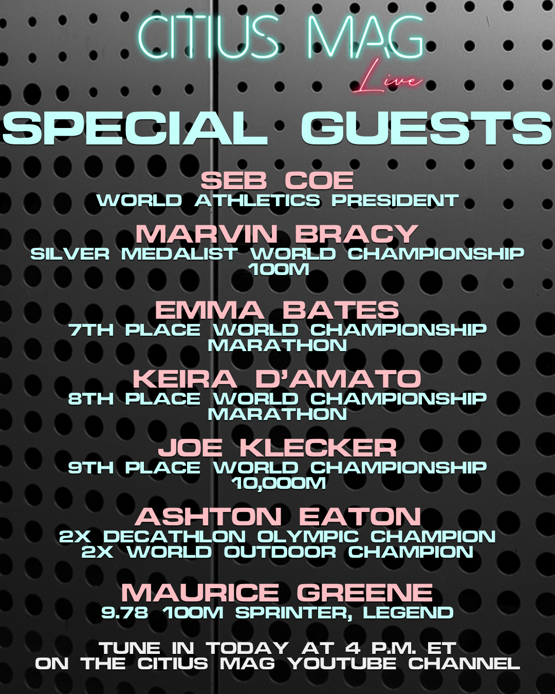 CITIUS MAG on Twitter: "CITIUS MAG Live! STACKED for today.... – @WorldAthletics president ...