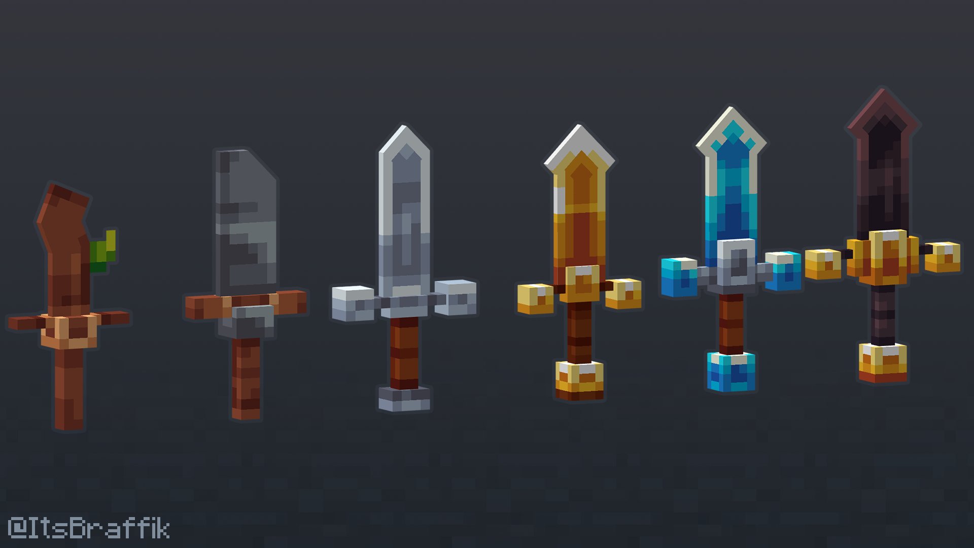 Minecraft Swords 1920x1080
