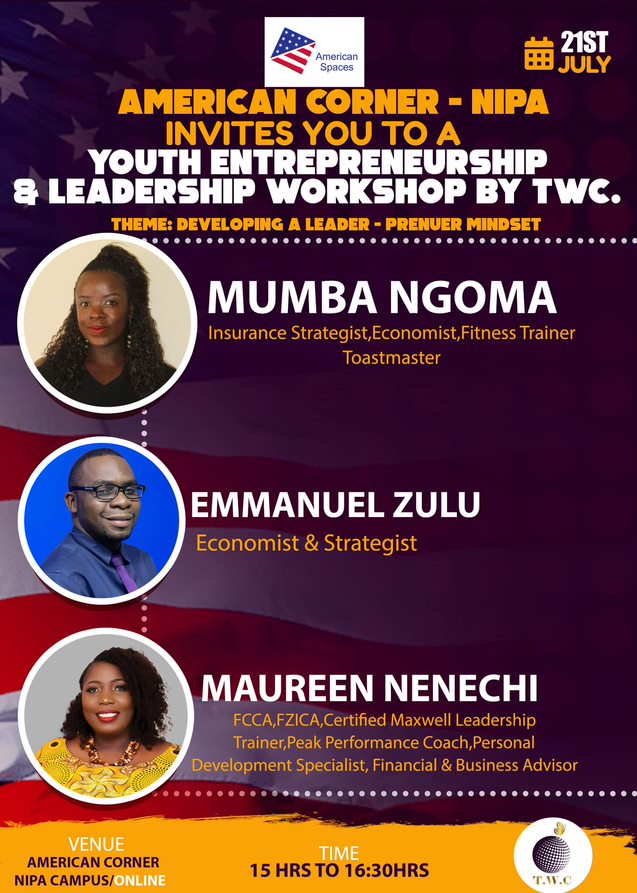 U.S. Embassy Zambia on Twitter: "Free workshop TOMORROW on ...