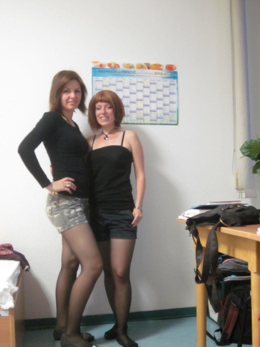 Amateur Pantyhose On Twitter Friends Posing In Sheer Black Pantyhose