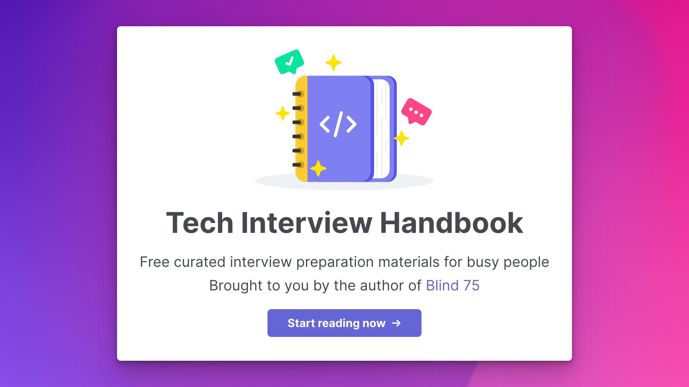 Miguel Ángel Durán on Twitter: "@arcdotdev ⁙ Front End Interview Handbook ⁙ Lo que verás ...