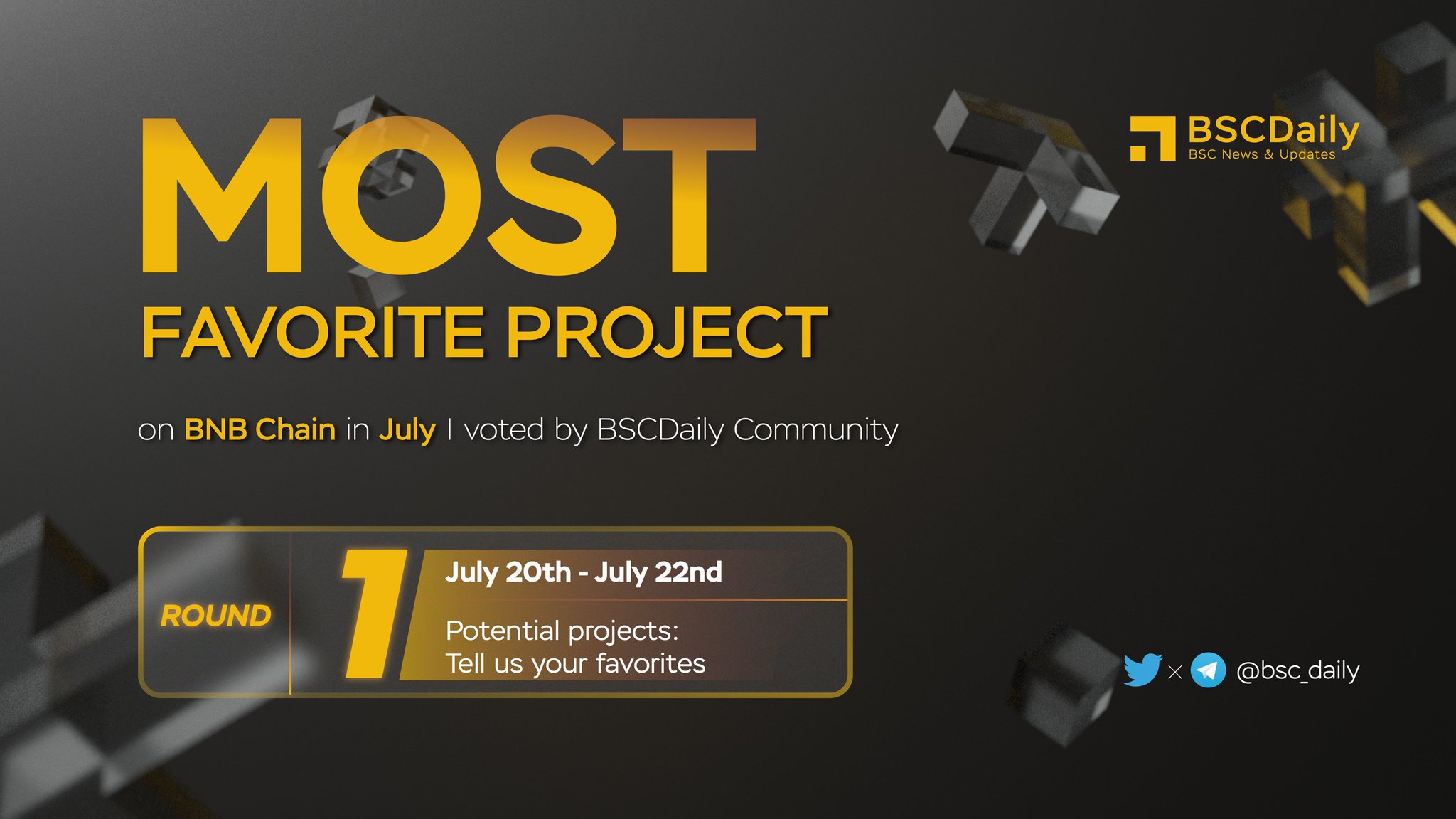 BSCDaily on Twitter: "🚀 COMPETE TIME 🚀 🔥 ROUND 1: Vote for the Best Project on #BNBChain 🔥 👉 ...