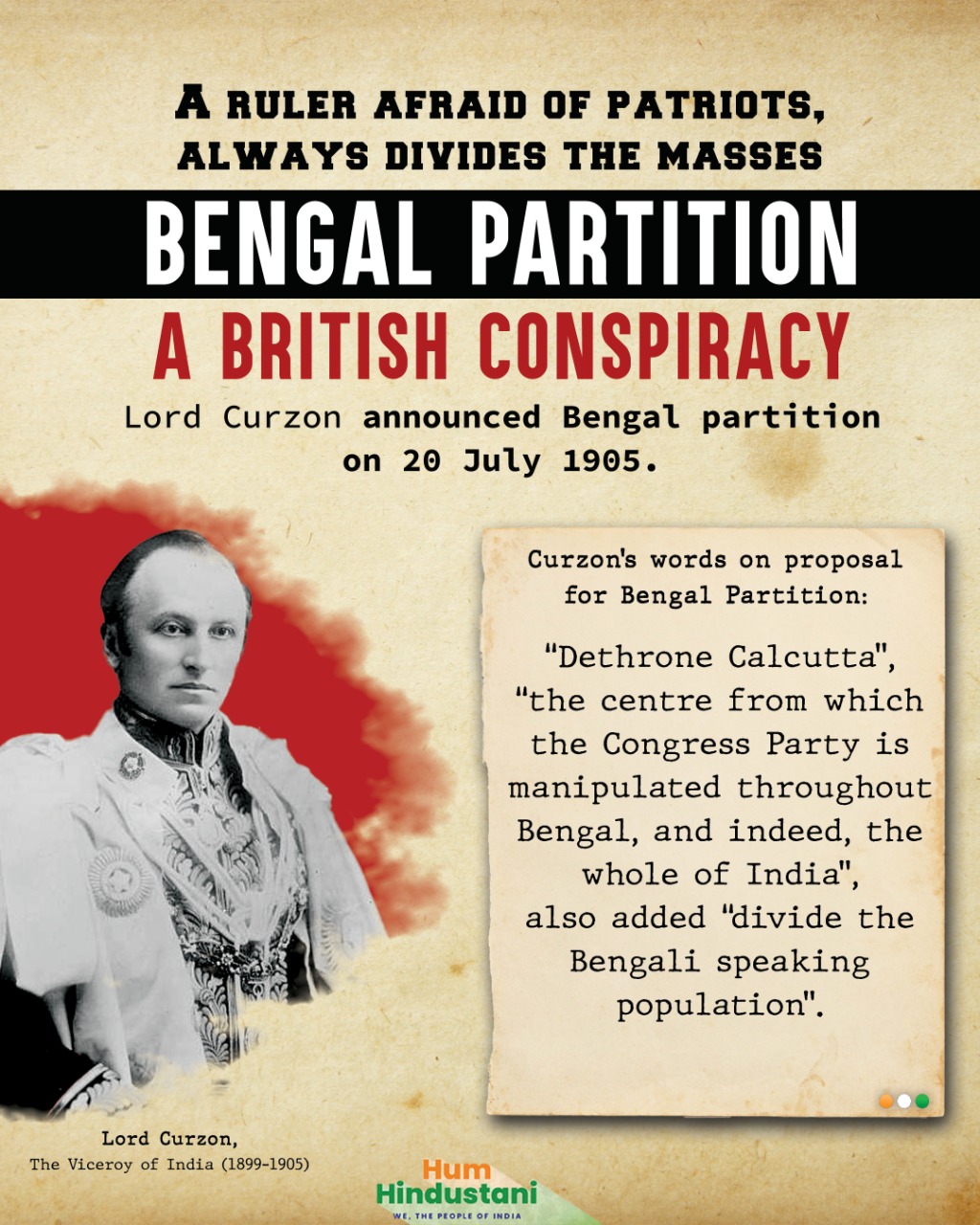 Lord Curzon Partition Of Bengal