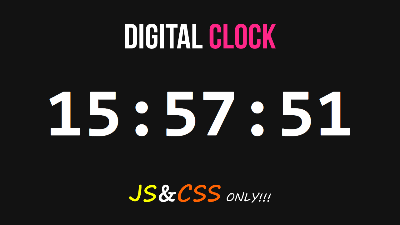 Frontend Web Design On Twitter Simple Working Digital Сlock Using Javascript Javascript