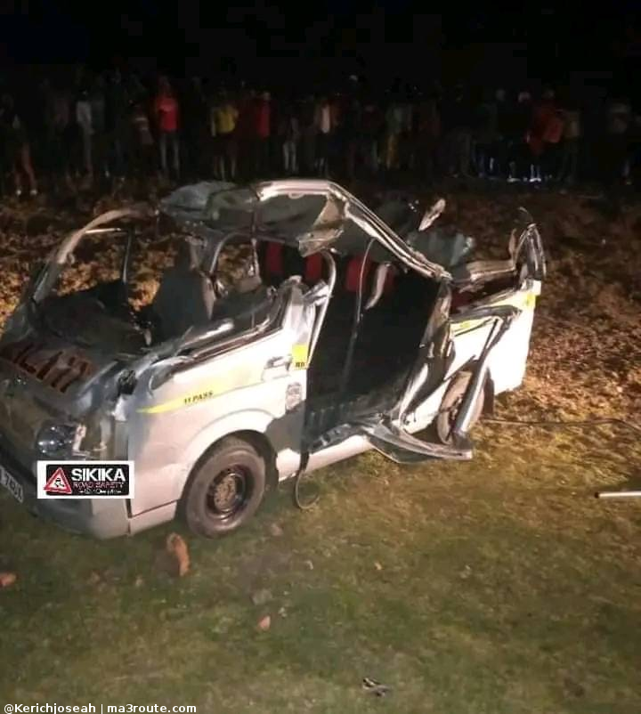 Ma3route On Twitter 22 20 Accident Alert Galaxy 14 Seater Matatu