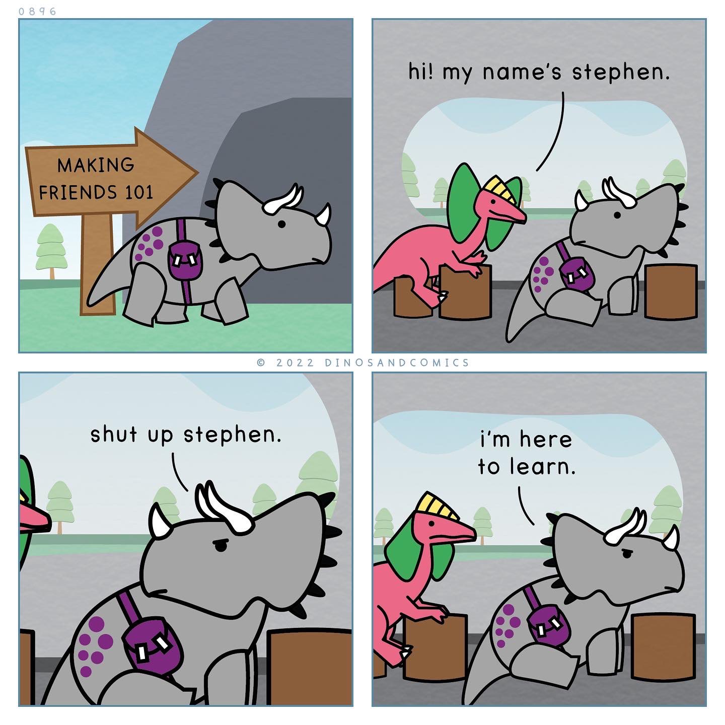 dinosaur on Twitter: "making friends 101 https://t.co/2OYro04OxK" / Twitter