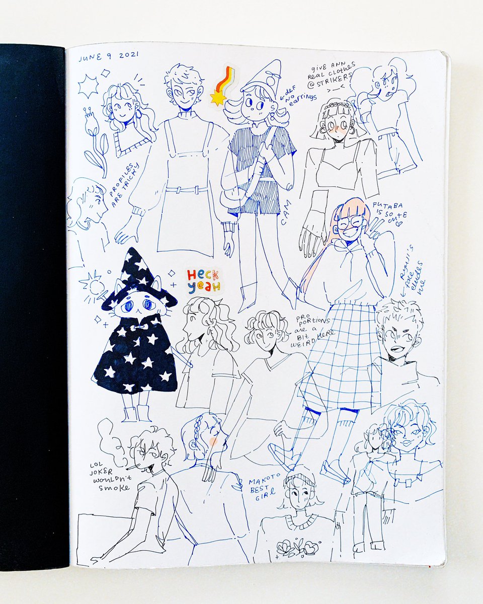 「first vs last page of the sketchbook i just finished! june 2」cheyenne ...
