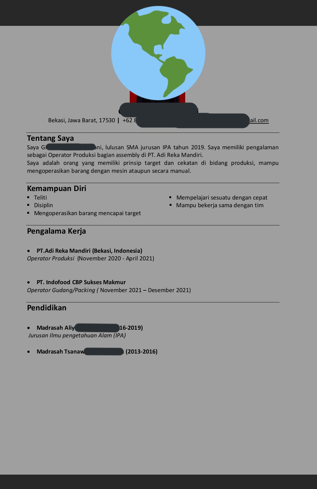 Baca Rules (bit.ly/worksfess) on Twitter: "work! gais ini cv ku kira² kurangnya apalagi ya ...