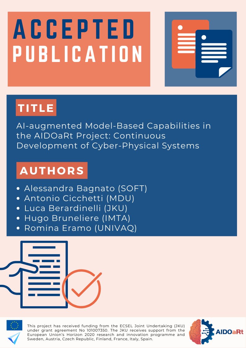 AIDOaRt on Twitter: "New publication has been accepted! The publication: "AI-augmented Model ...