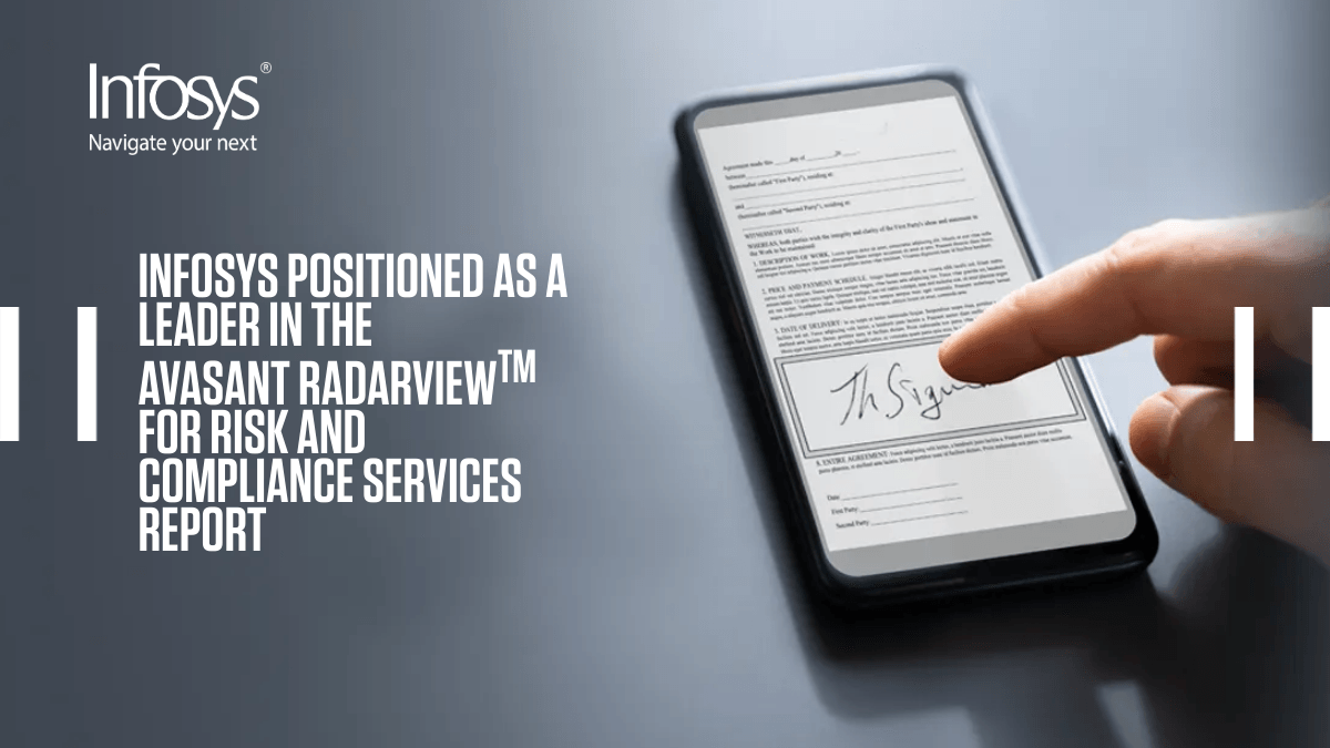 Infosys on Twitter: "Infosys ranked as a Leader in Avasant RadarView™ Risk & Compliance Services ...