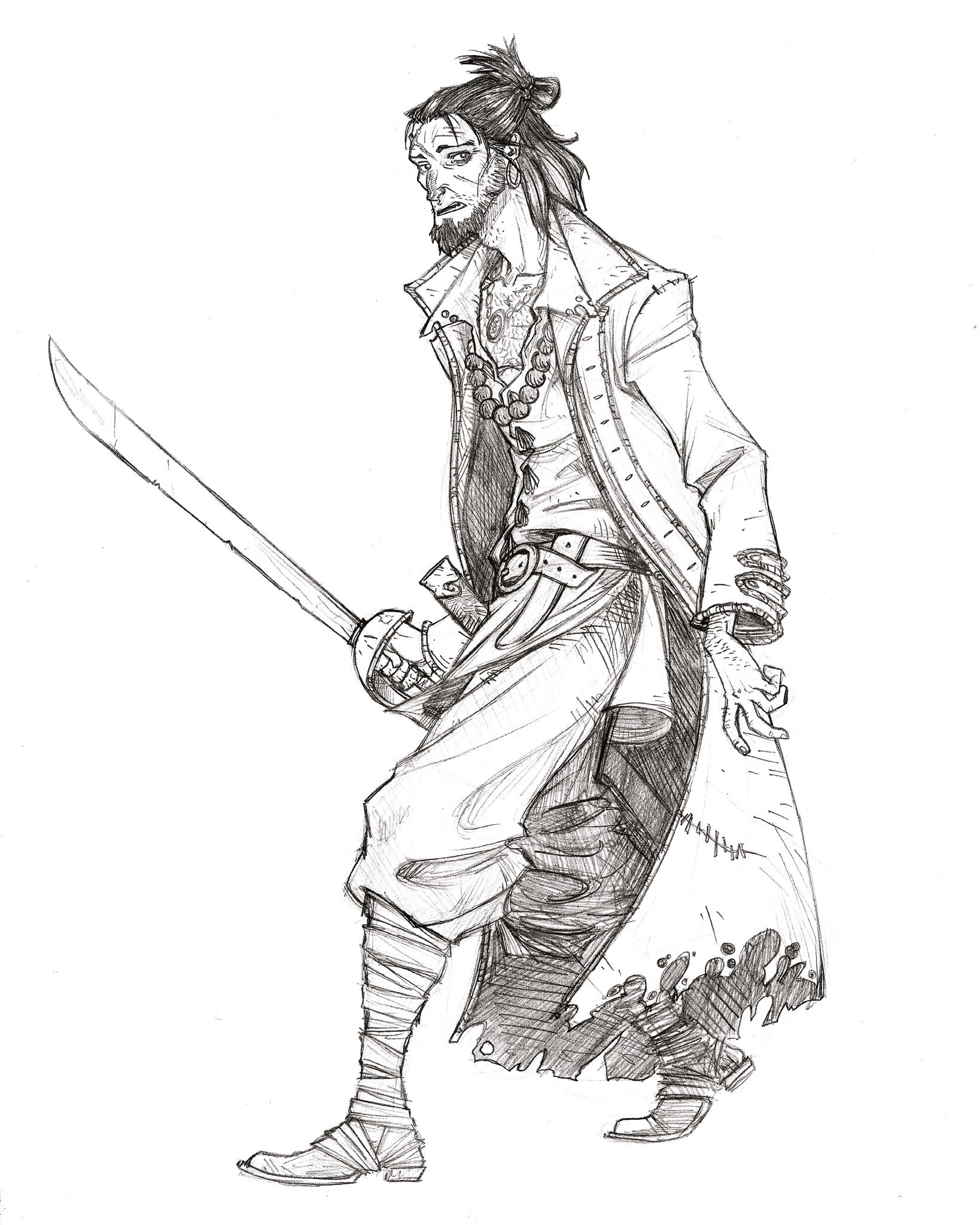 Drawings Of Old Men In The Caribbean