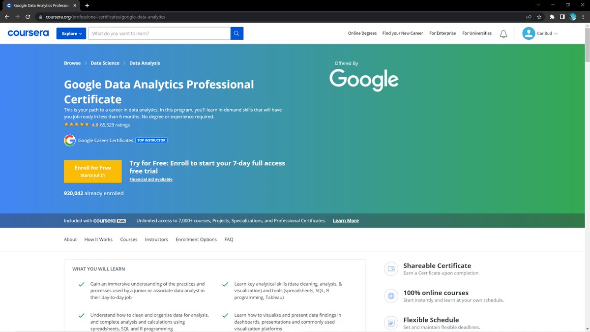The Google Data Analytics Professional Certificate is a must have for ...