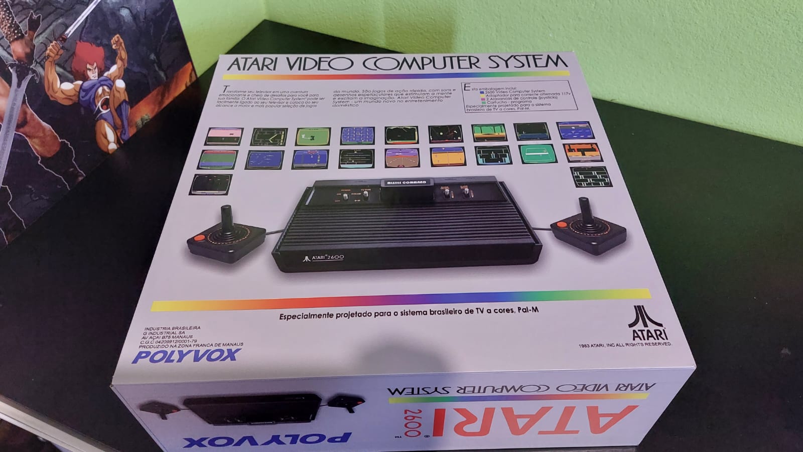 Caixa Do Sistema Atari 2600 Atari 2600 Videogame Original Completo Com