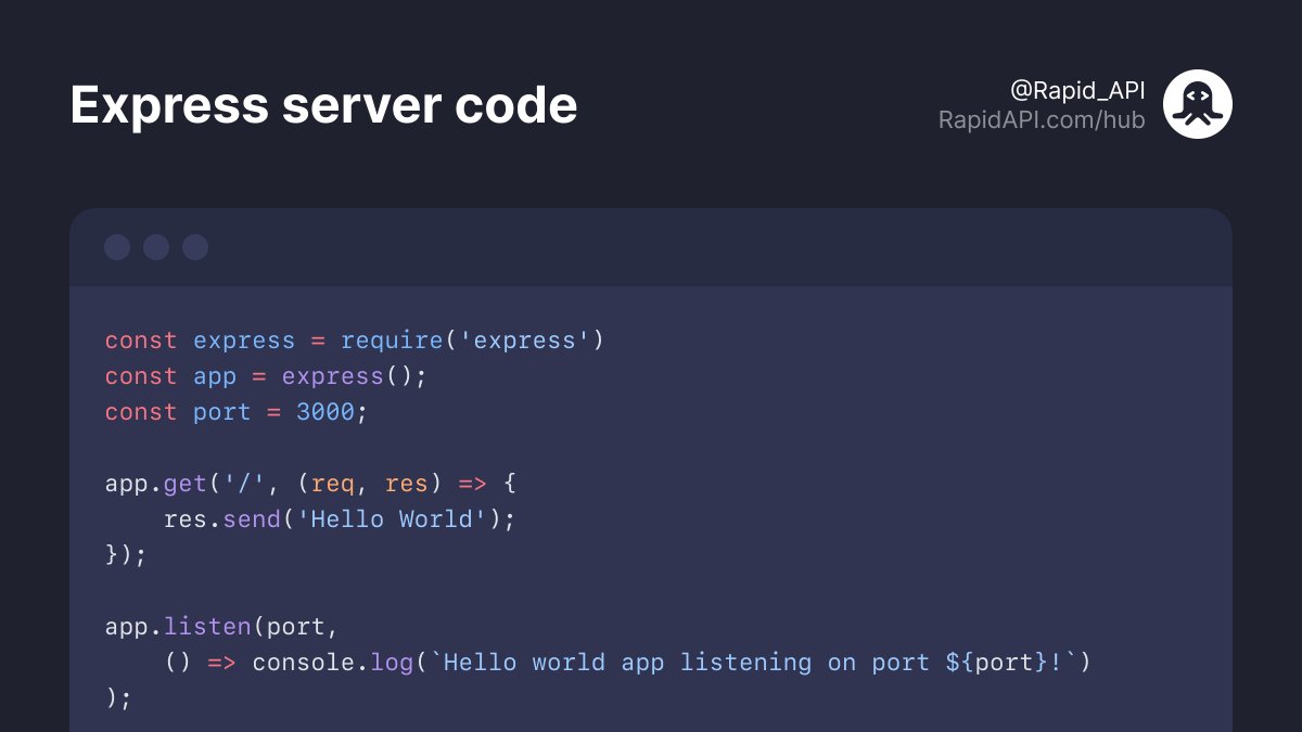 How to create your first Express server. Thread 🧵👇 - المسلسل من Rapid ...