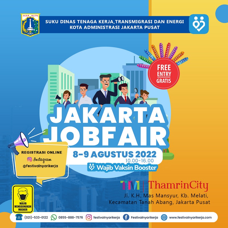 Info Jadwal Event on Twitter: "JOBFAIR 2022 SUDINAKERTRANS JAKARTA PUSAT 8 – 9 Agustus 2022 10. ...