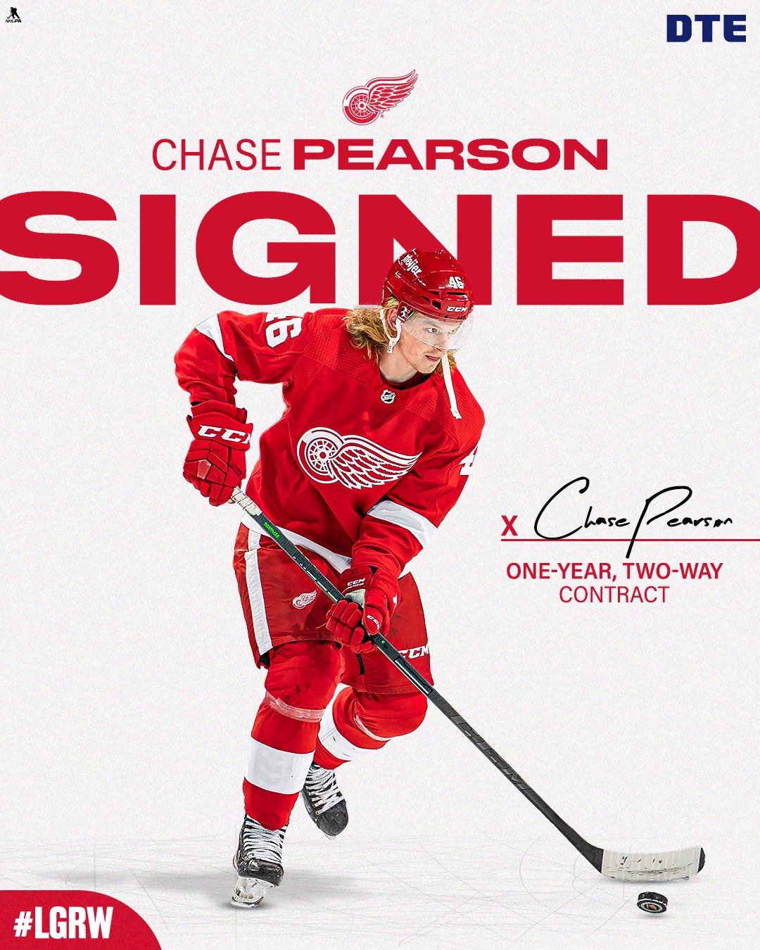 Detroit Red Wings on Twitter: "UPDATE: The Detroit #RedWings today signed center Chase Pearson ...