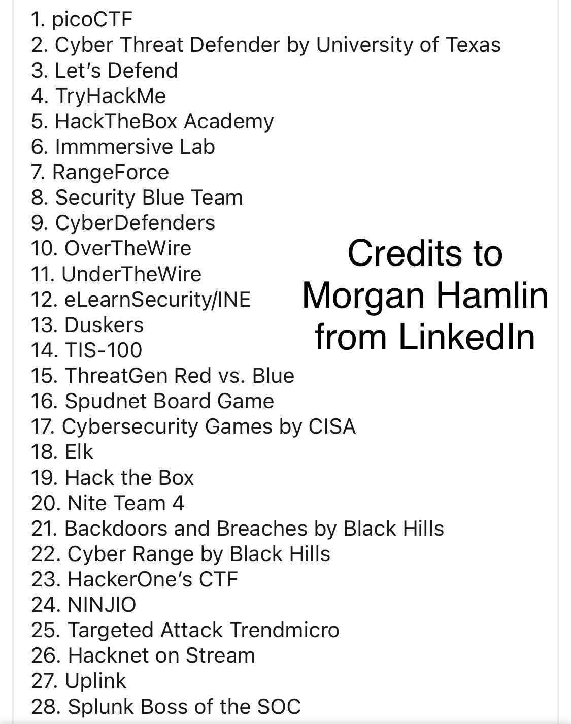 Anton on Twitter: "Top 28 CyberSecurity Games Sharpen Your Bug Bounty Skills Credits to Morgan ...