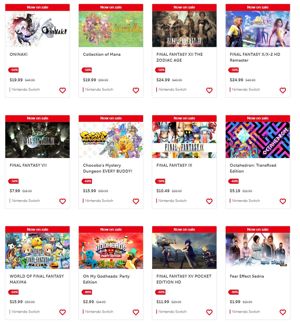 Wario64 on Twitter: "Square Enix sale on US eShop https://bit.ly/3voyfHe"