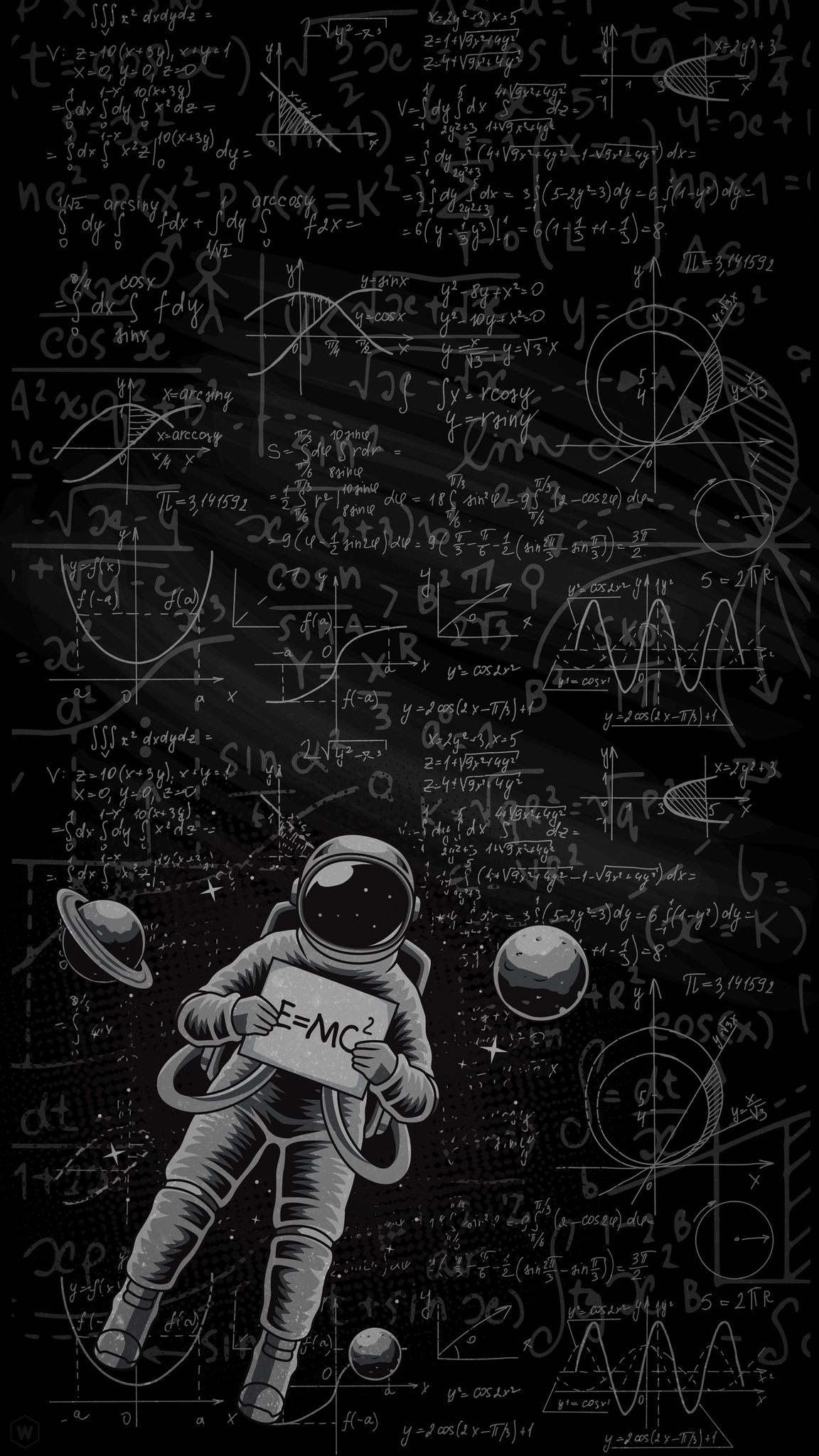 Black And White Space Wallpaper