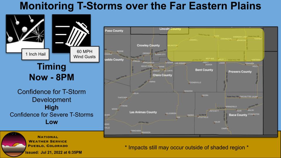 Nws Pueblo On Twitter We Are Monitoring Thunderstorms Over The Far