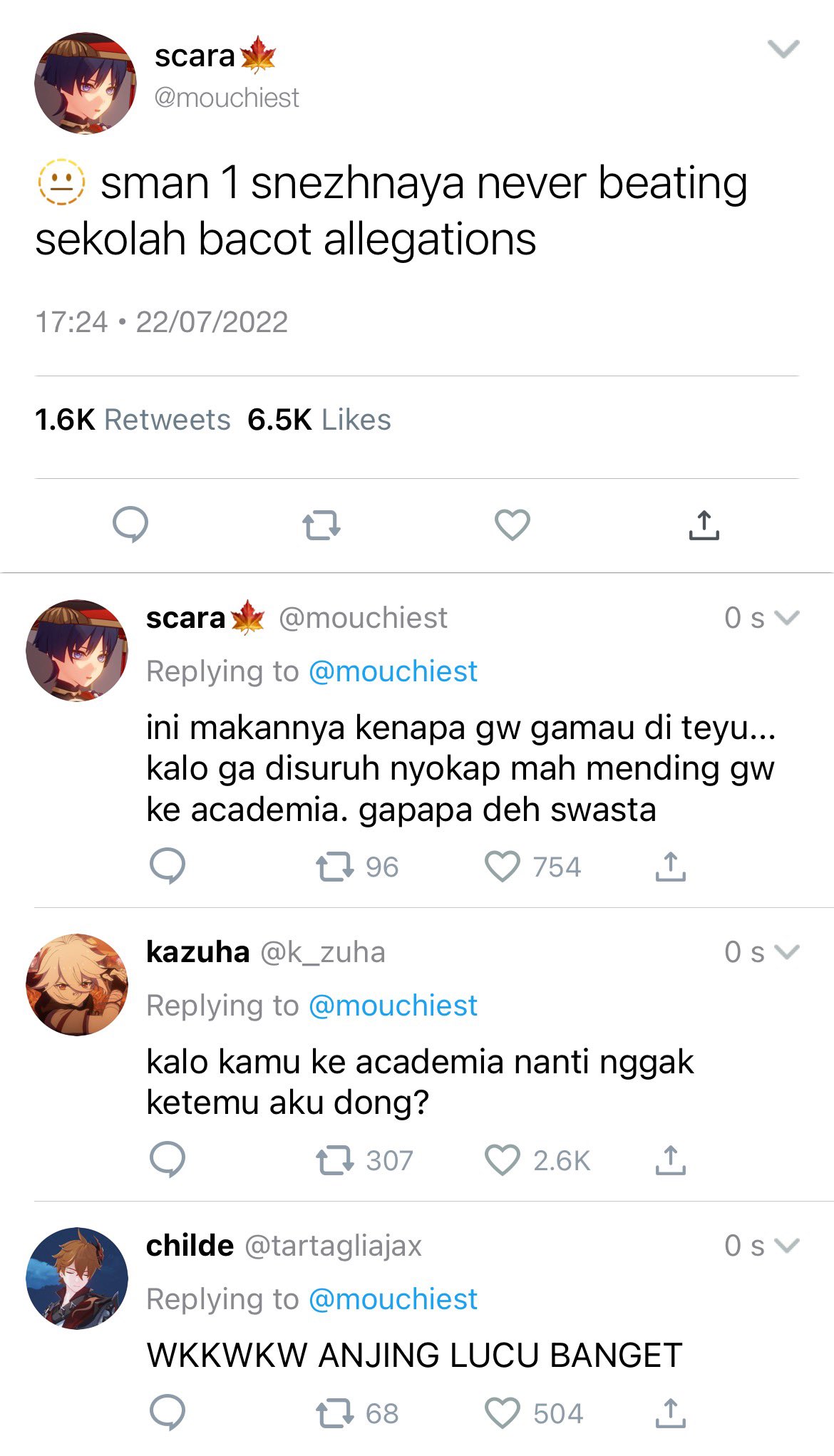 ON 📩 | BACA RULES DI LIKES on Twitter: "au! cw // bl bxb dottoscara dottore x scaramouche, side ...