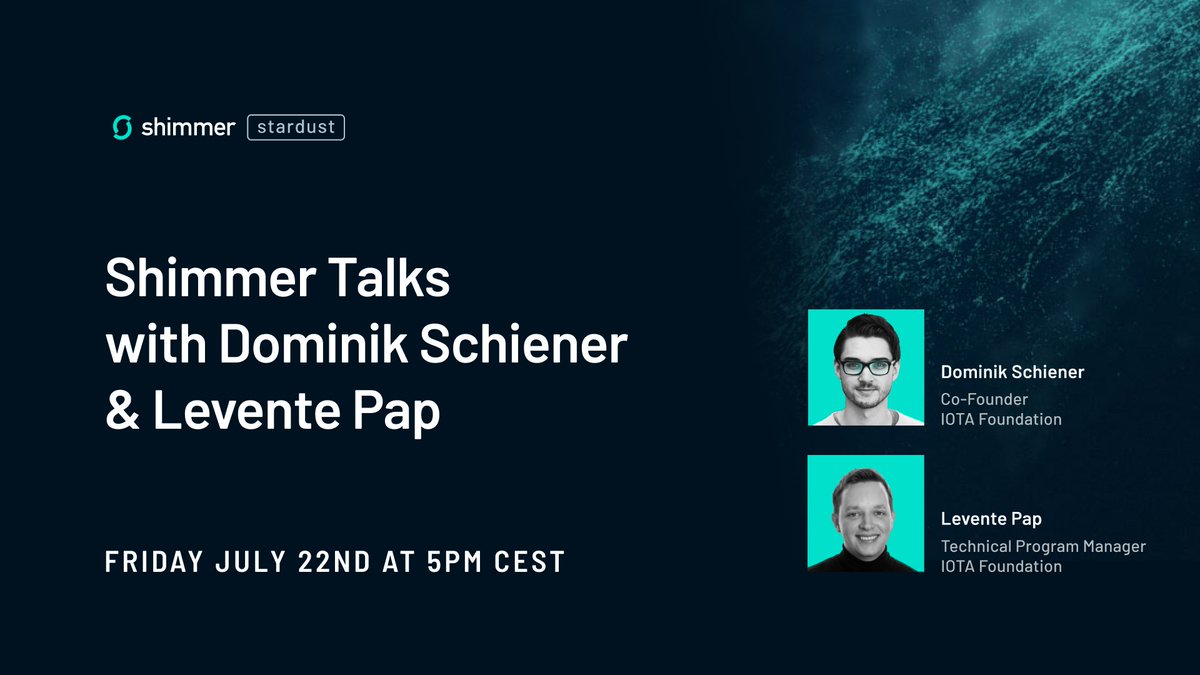 Shimmer on Twitter: "Happening in 1️⃣ hour! Join @DomSchiener and Levente Pap @lzpap 👨🏻‍🚀🧑🏻‍🚀 ...