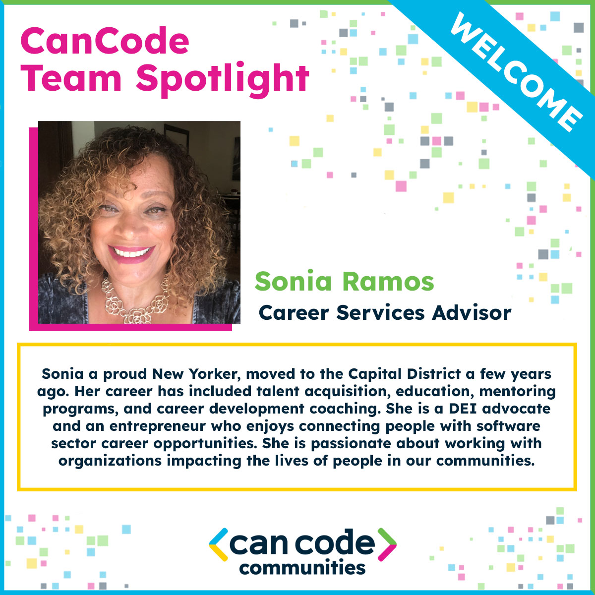 CanCodeOrg on Twitter: "🎉 Communities is excited to welcome Sonia Ramos to our team! Sonia Ramos ...