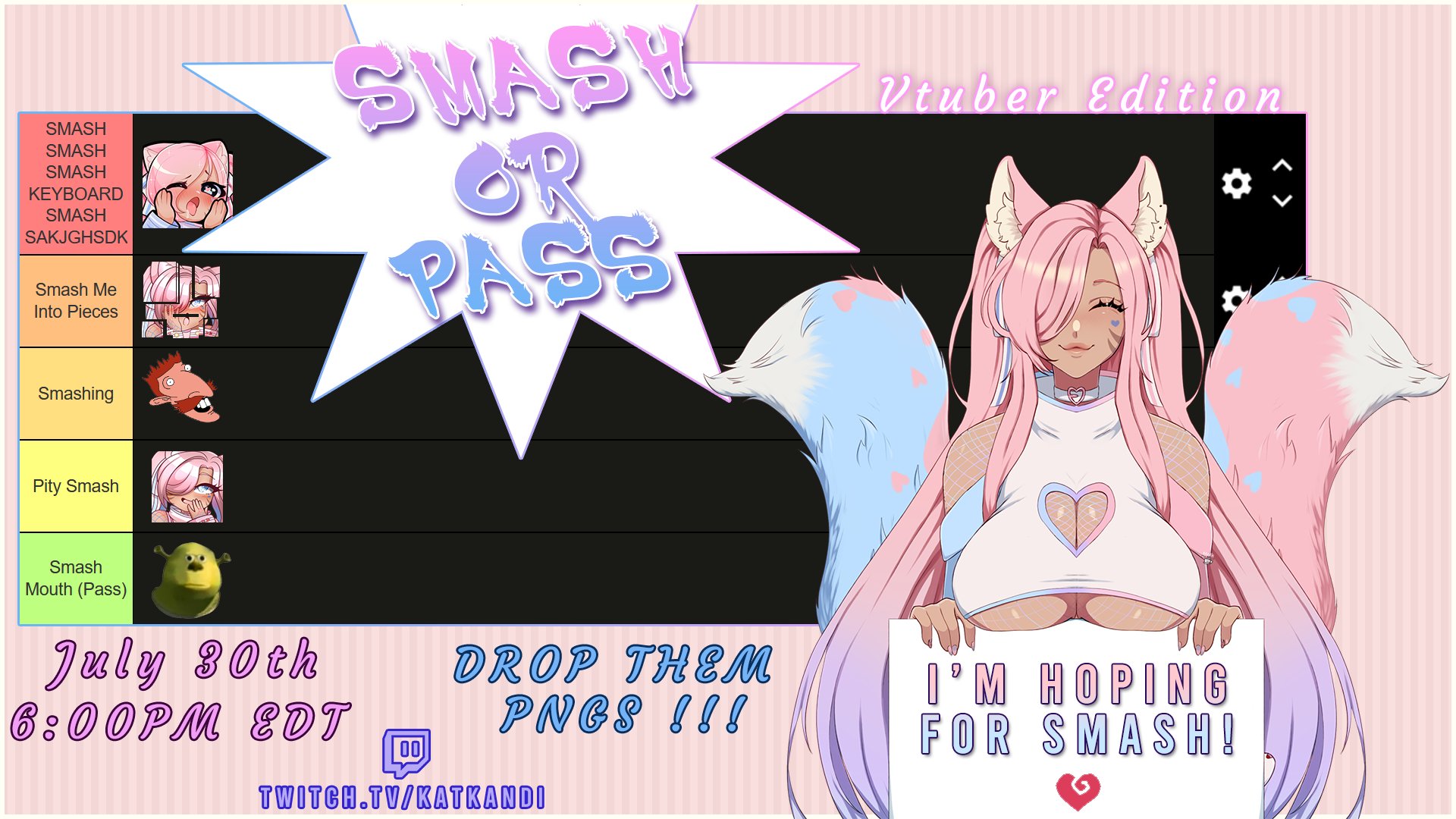 Kandi Kat 🍬 on Twitter: "🍬HEY #Vtuber PEOPLES! DROP YOUR PNGs !💋 I will let you know how hard I ...