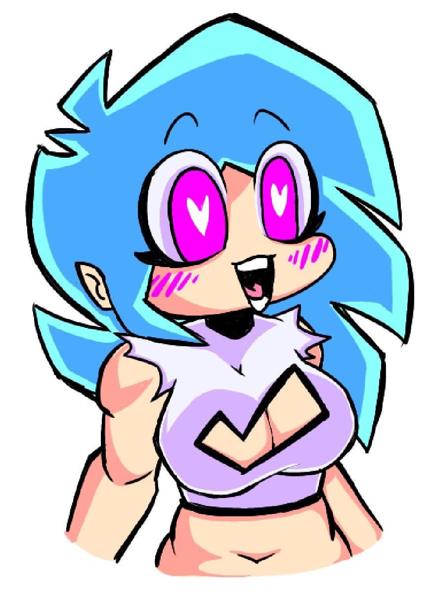Stonesteve on Twitter: "@Mistfulmorning here u go she kinda cute ngl #skyblue #skyblueanon #FNF ...