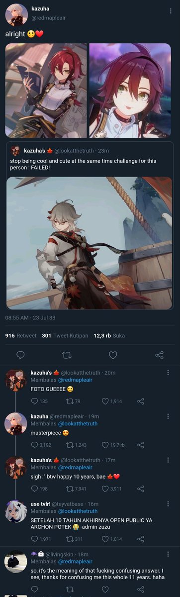 ON 📩 | BACA RULES 📌 on Twitter: "Cw // bxb kazuscara fic! kazuha x scaramouche angst !! Be !! ⚠️ ...