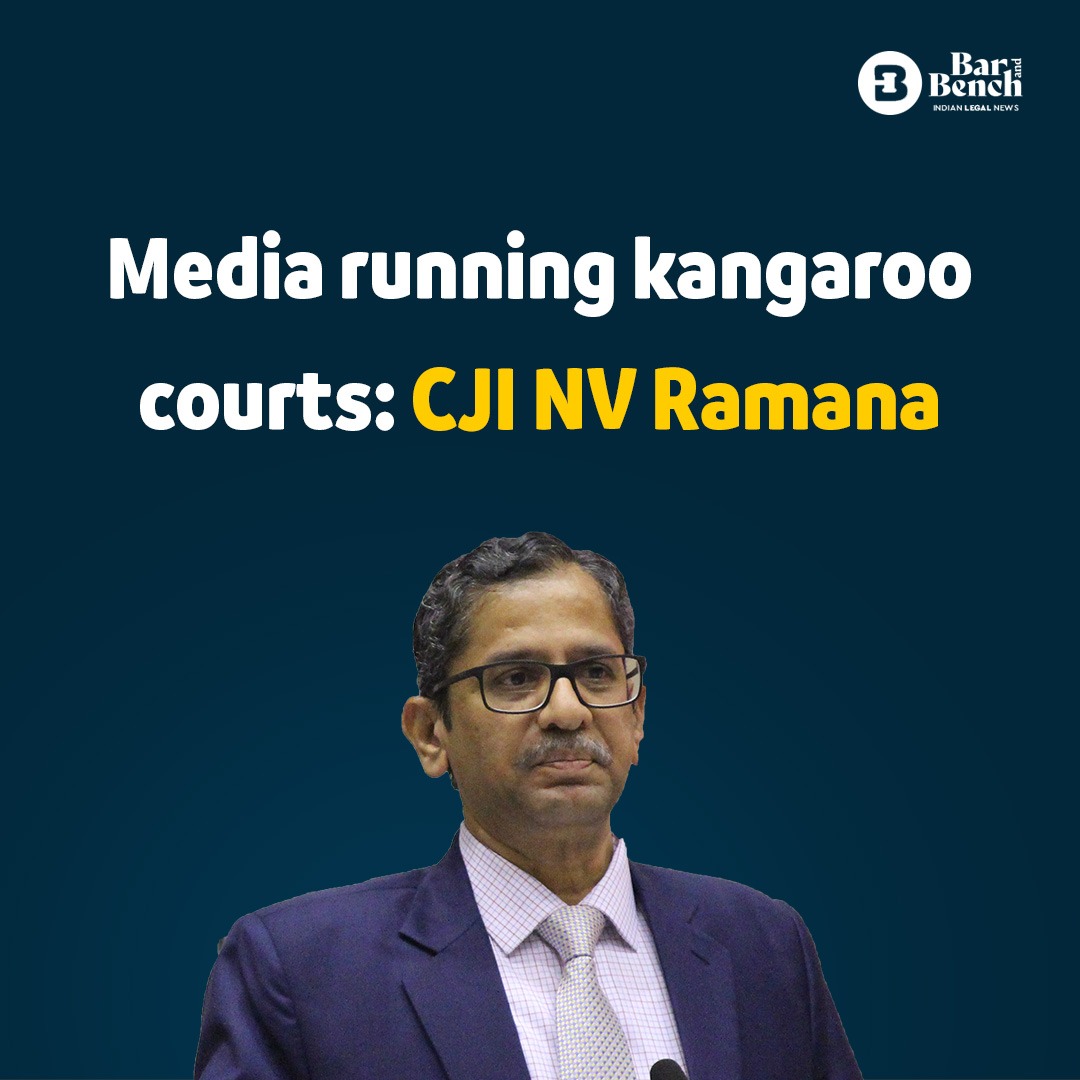 Bar And Bench On Twitter Media Running Kangaroo Courts Cji Nv Ramana