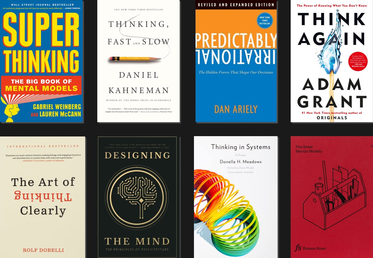 8 books that will sharpen your thinking: = thread = - Thread from Ben ...