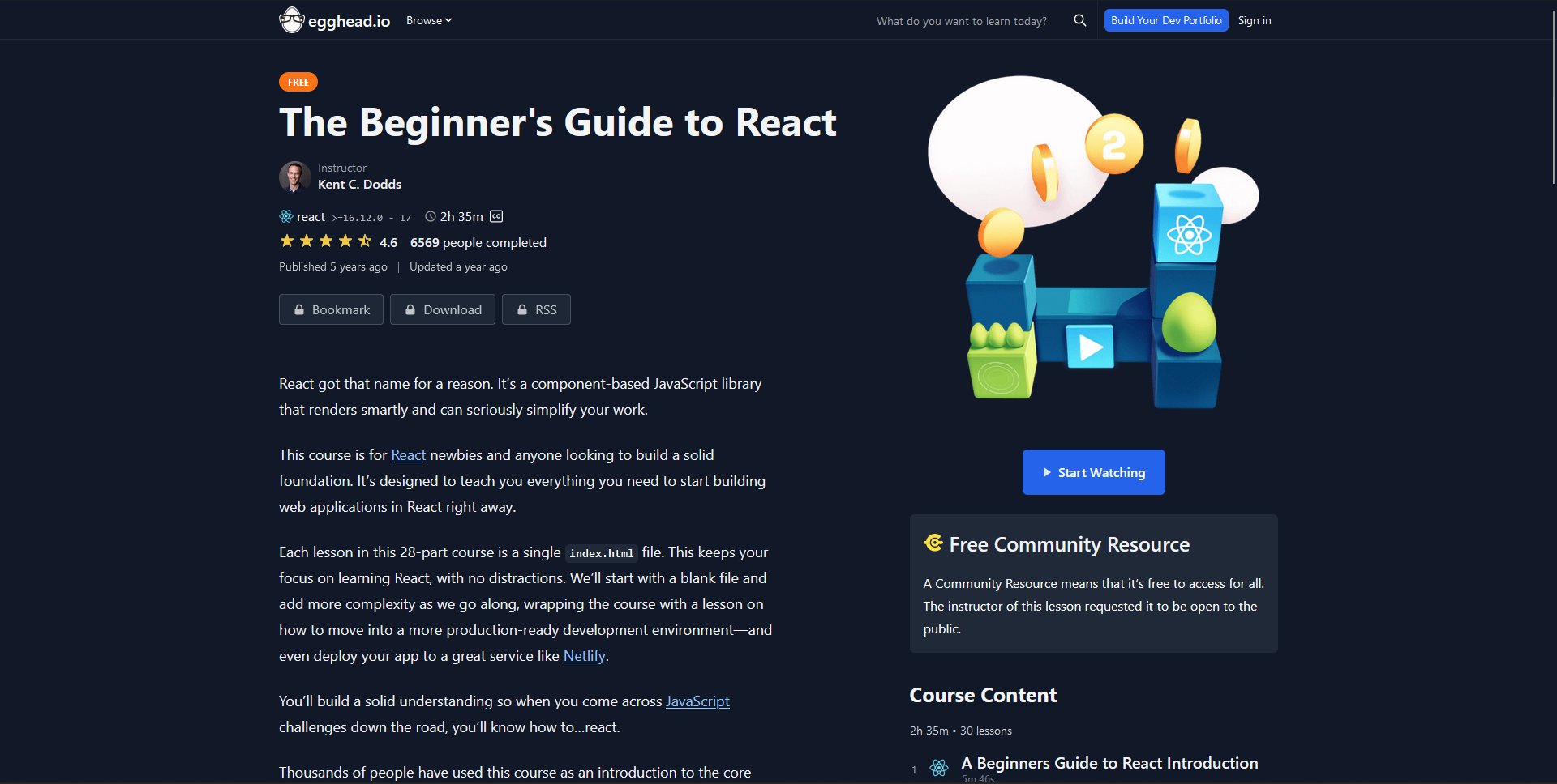 Dharmik on Twitter: "The Beginner's Guide to React on egghead This course helps you learn the ...