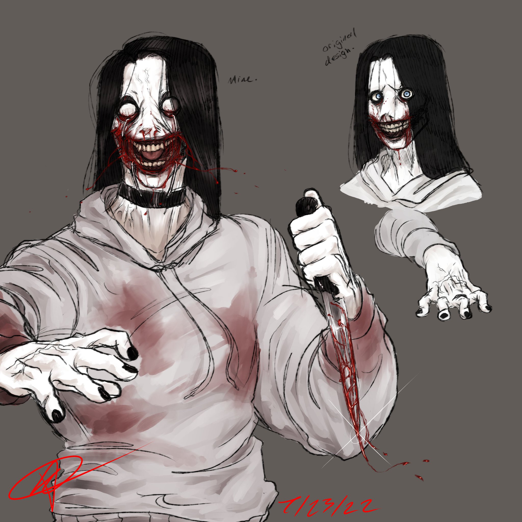 Jeff The Killer Realistic Drawing