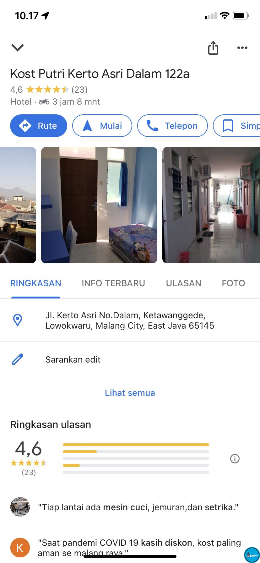 UB MENFESS | OFF on Twitter: "braw! ada yang ngekos disini nggak? kalau ...