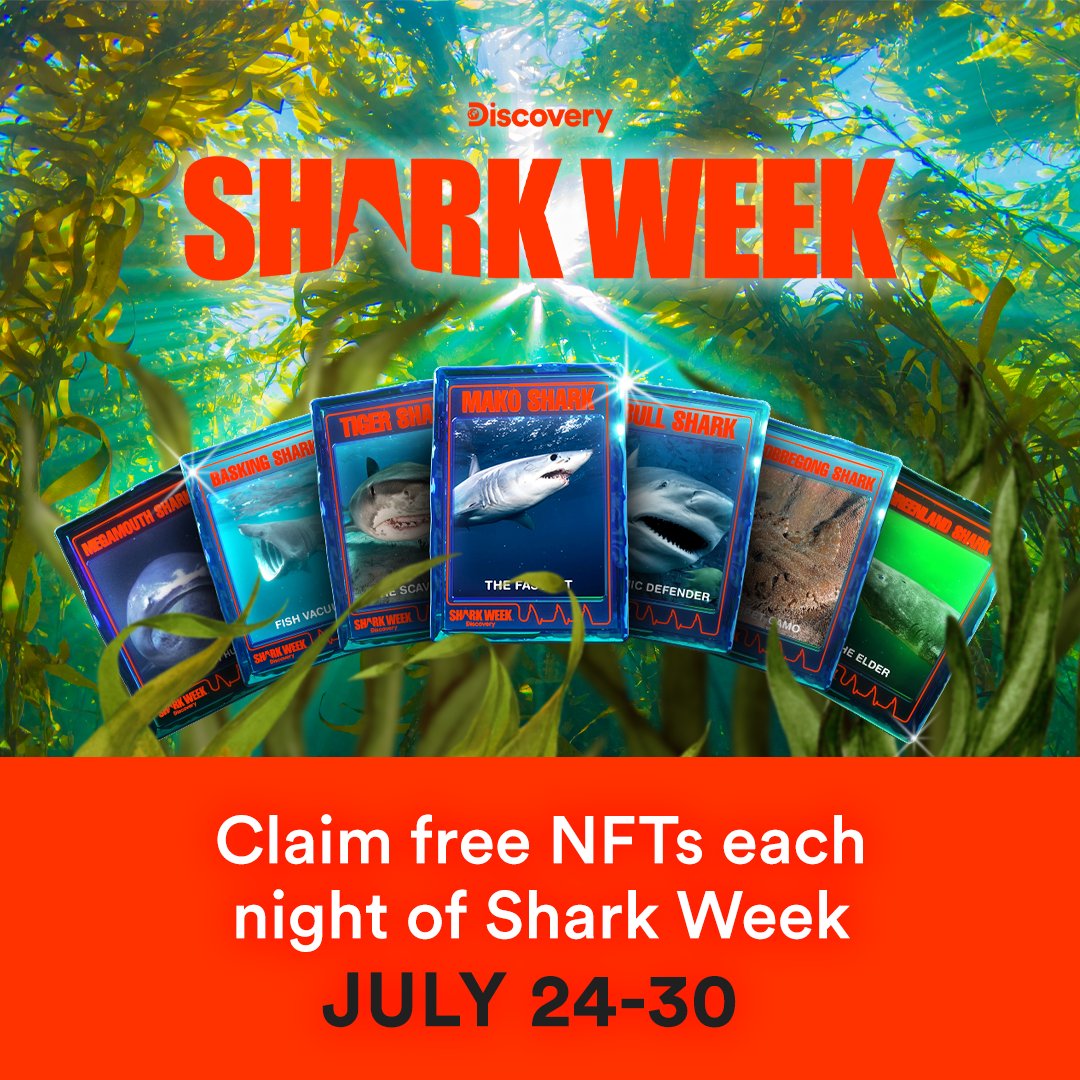 Shark Week on Twitter: "A different eco-friendly Shark Card NFT will be ...