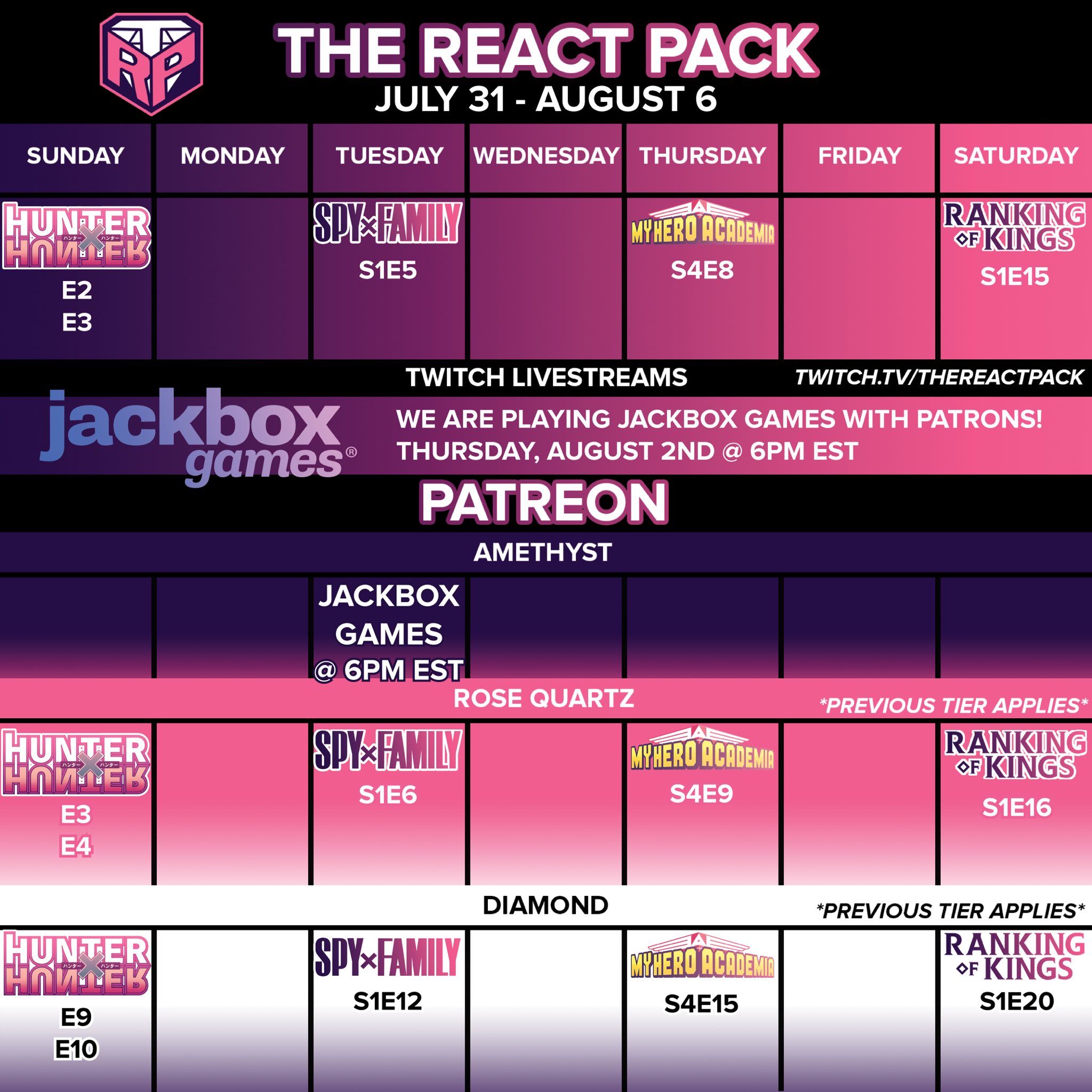 The React Pack on Twitter: "Hey gems! 💎 We have another Hunter x Hunter double drop coming to ...