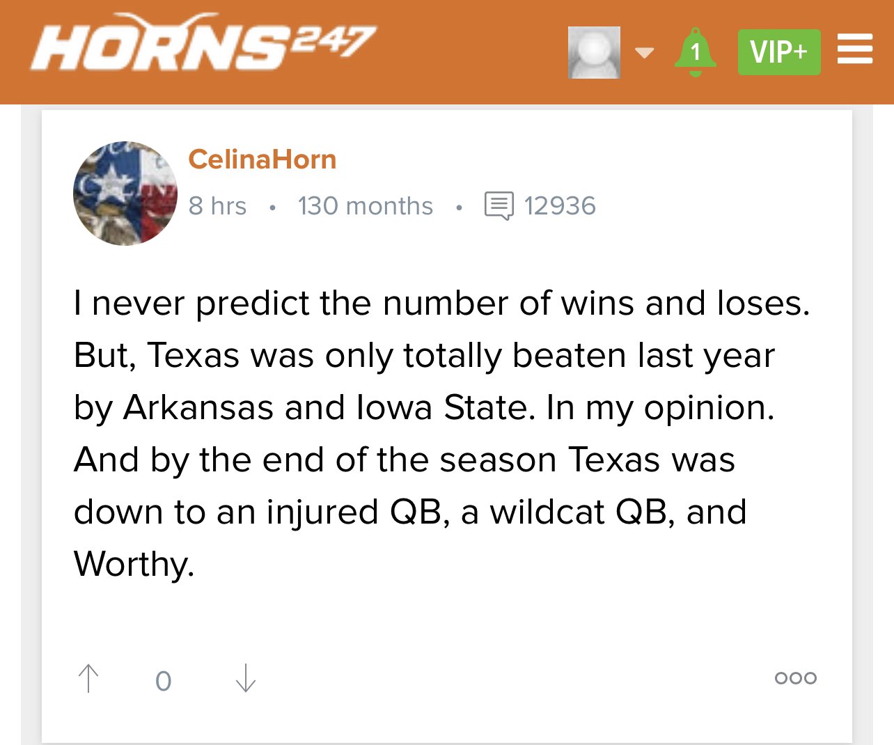 Message Board Geniuses on Twitter: "#Texas was only totally beaten twice last year. #HookEm ...