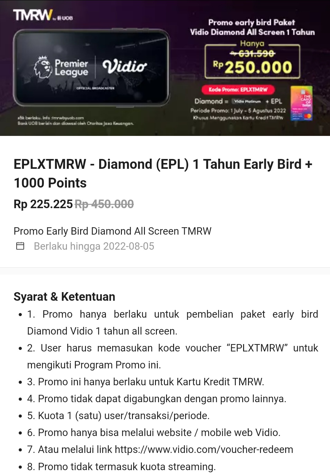 Habis Nonton Film on Twitter: "Langganan Vidio Diamond 1 tahun (termasuk akses nonton EPL) dari ...