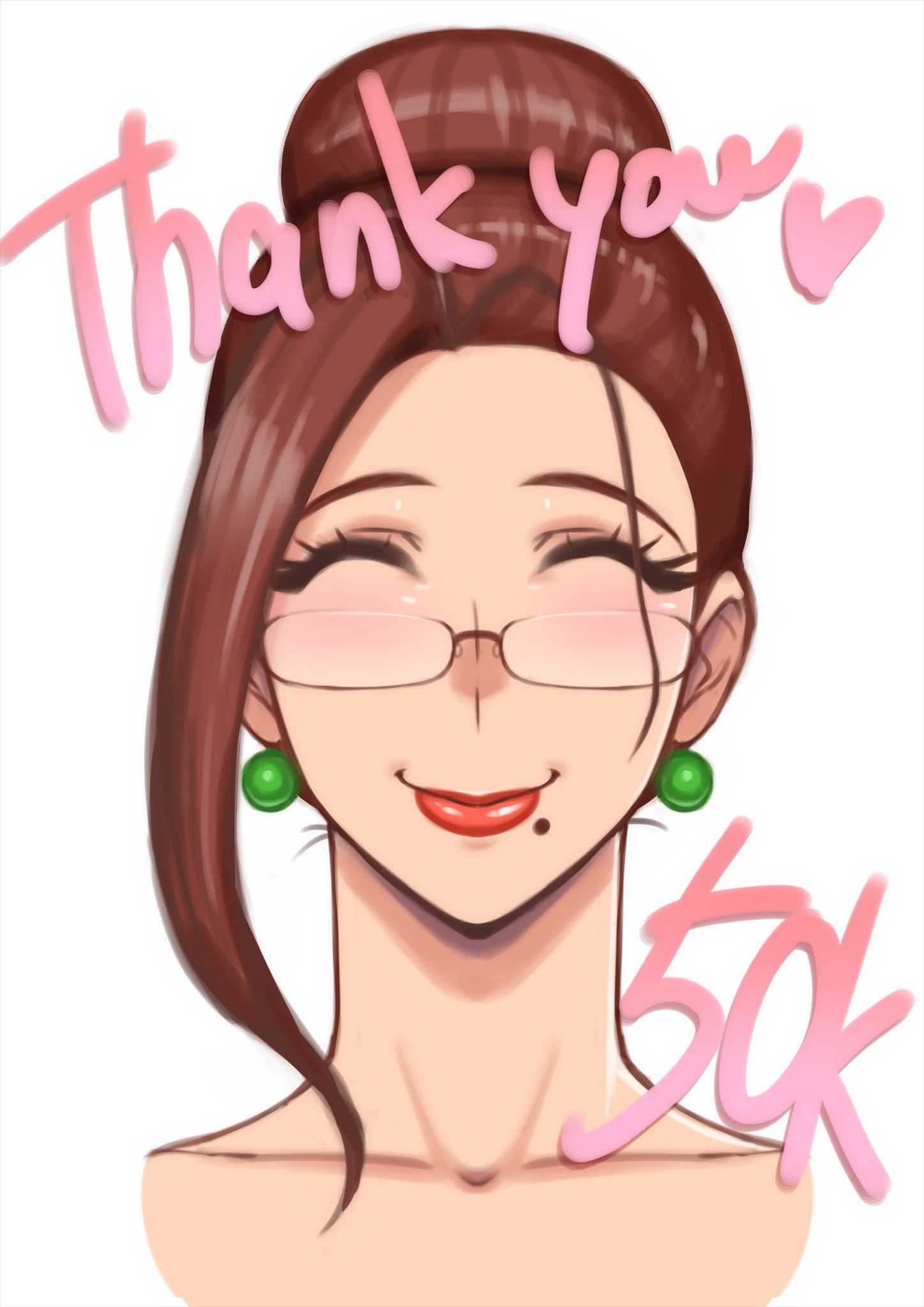 zxcv🔞FanboxOpen!! on Twitter: "5万フォロワー記念の響子先生です💕 本当にありがとうございます!!🥰🙏🙏🙏🙏🙏 Thank you for 50,000 ...
